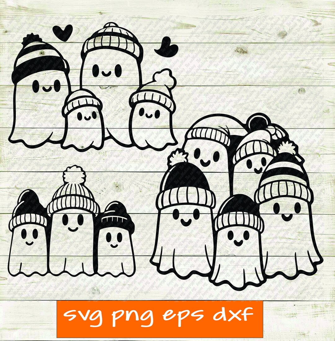 Ghost Family Bundle Svg, Halloween Svg, Ghost Svg, Spooky Svg, Family ...
