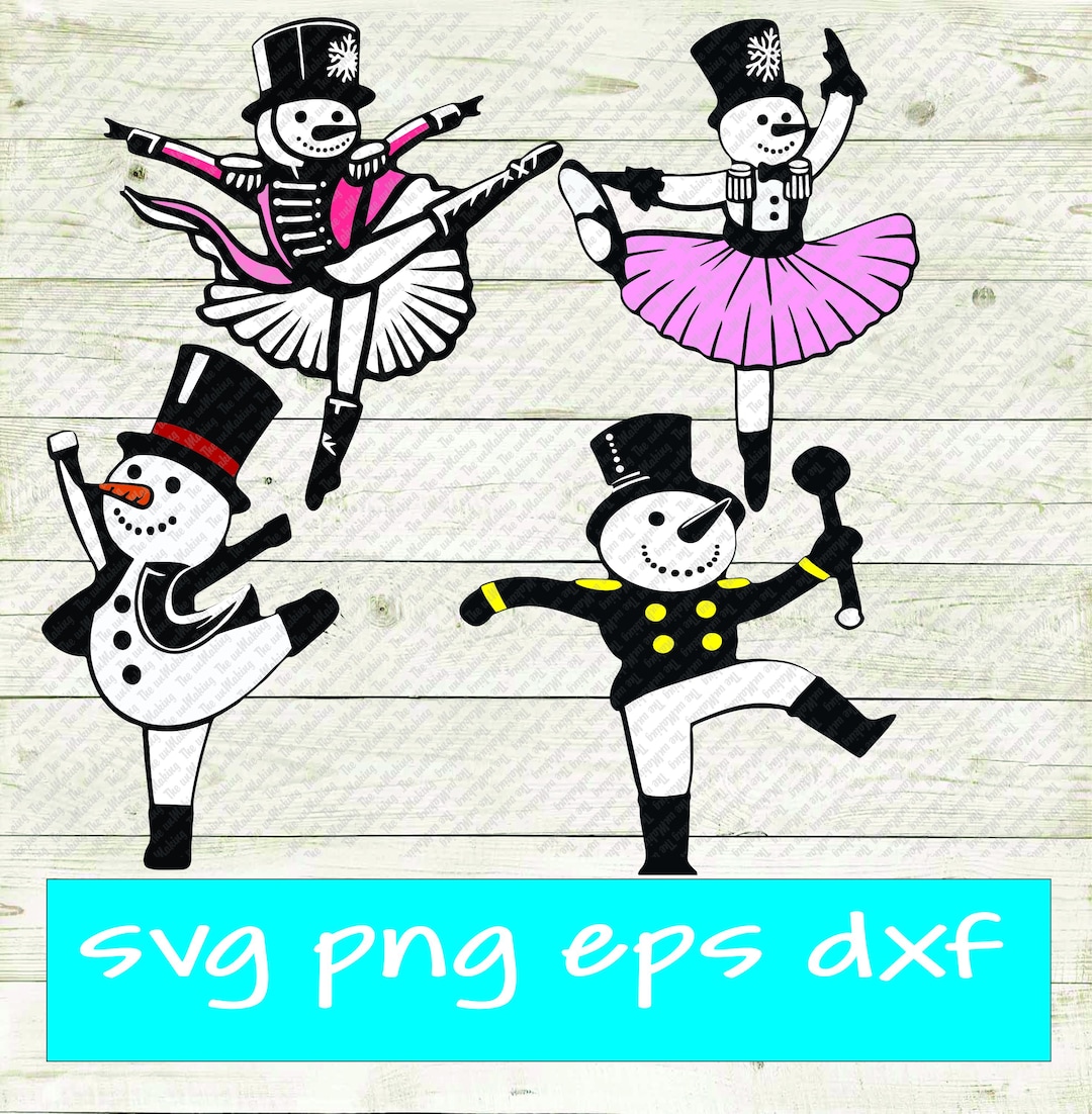 Dancing Snowman Svg, Nutcracker SVG Bundle for Winter Projects, Cute ...