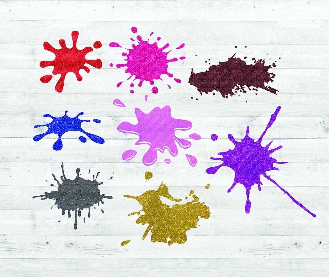 Paint Splatter SVG Bundle: Colorful Blobs (digital Download) - Etsy