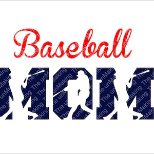 Baseball Mom Svg, Cut File, DXF, SVG, PNG Perfect for Silhouette or ...