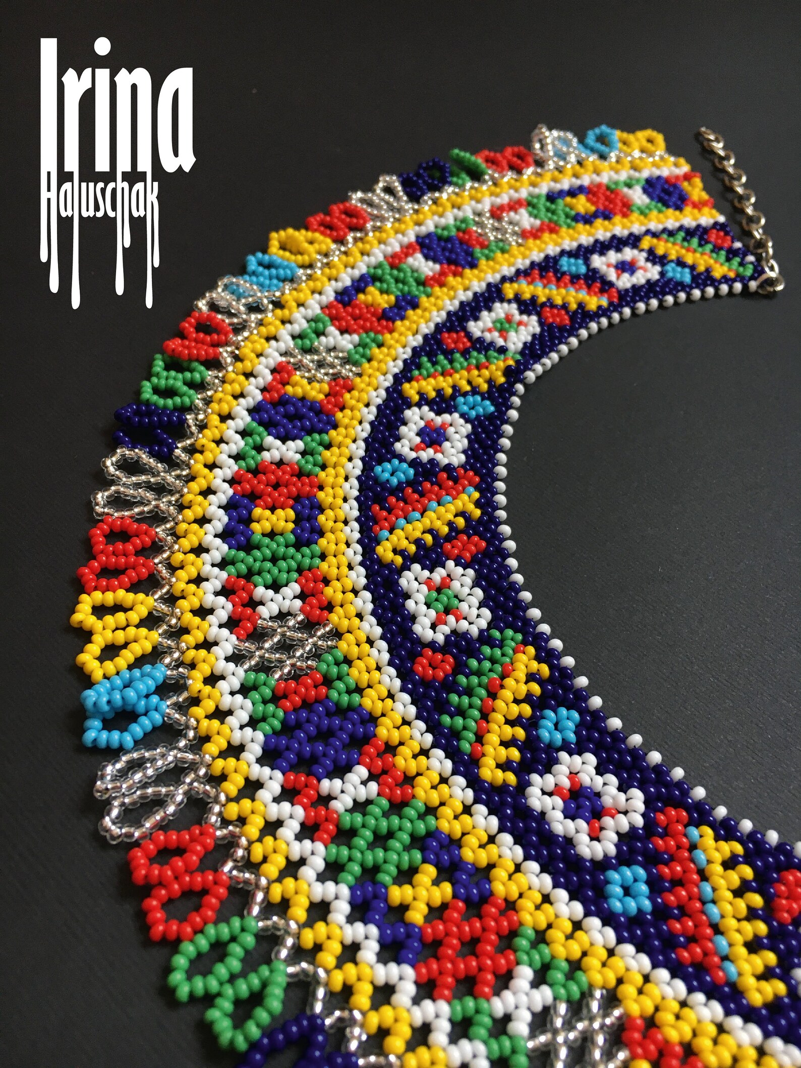 Traditional Ukrainian Beaded Necklace Sylyanka. Vyshyvanka Seed Nead ...