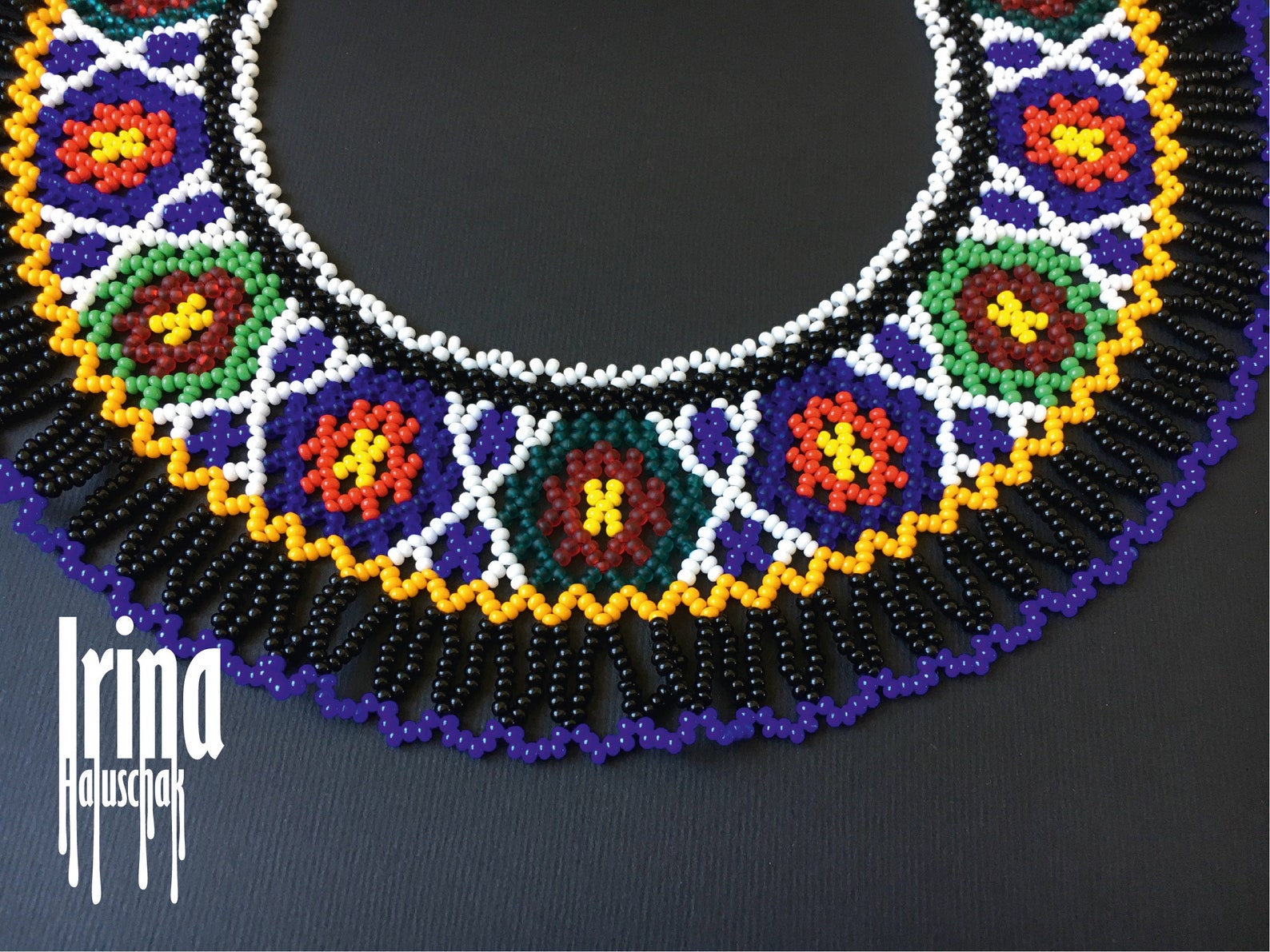 Ukraine Necklace Folk Beaded Necklace Ethnic Seed Bead - Etsy