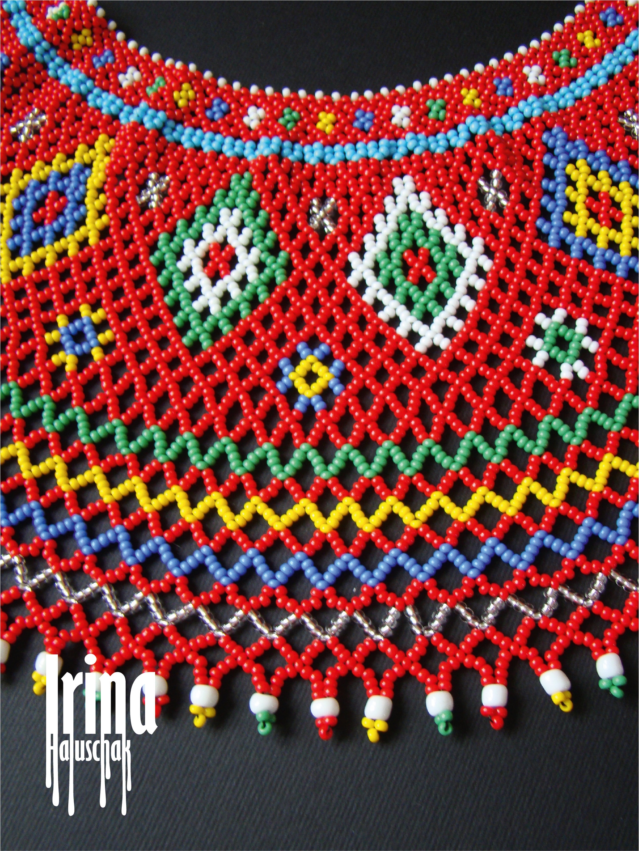 Traditional Ukrainian jewelry Beaded necklace Lemko kryza Seed | Etsy