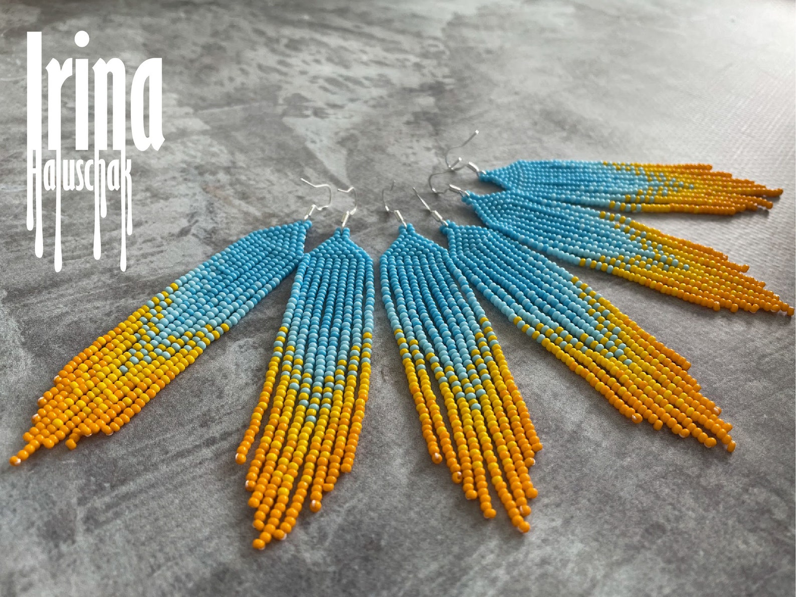 Beaded Earrings Seed Bead Earrings Boho Earrings Fringe - Etsy