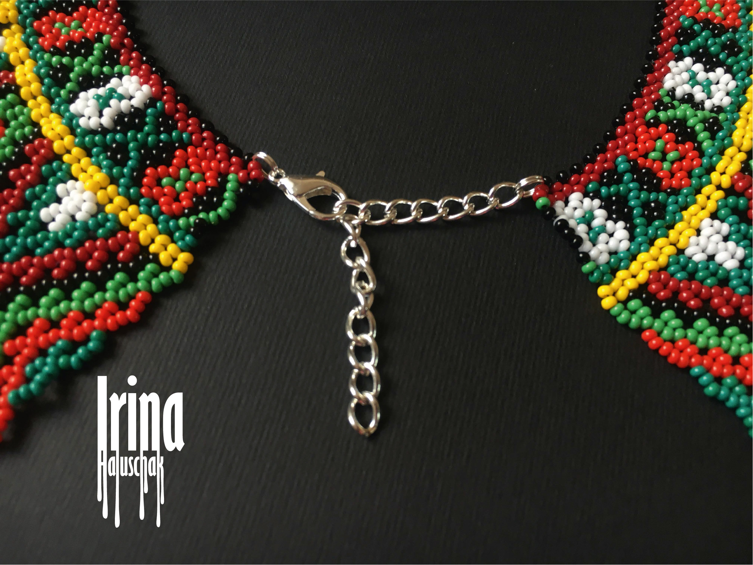 Ukrainian seed bead necklace Beaded collar Czech seed bead | Etsy