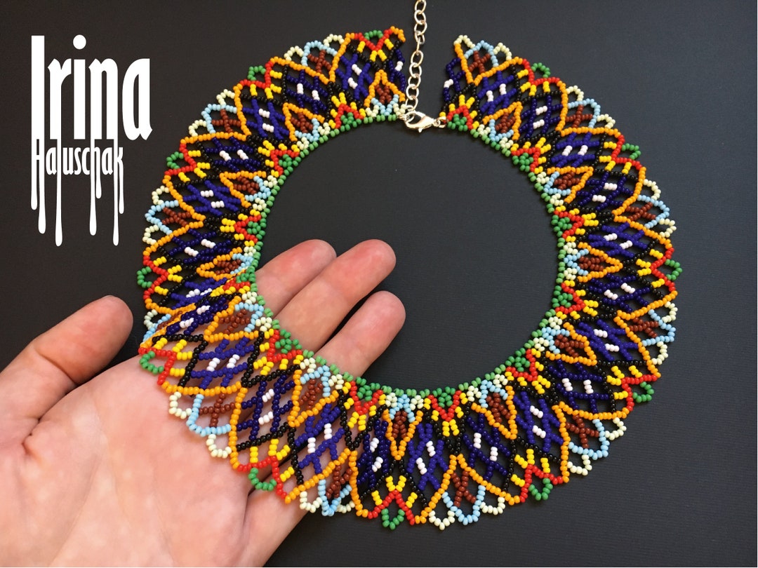 Replica of Ancient Greenland Beaded Necklace NUILARMIUT Seed Bead ...