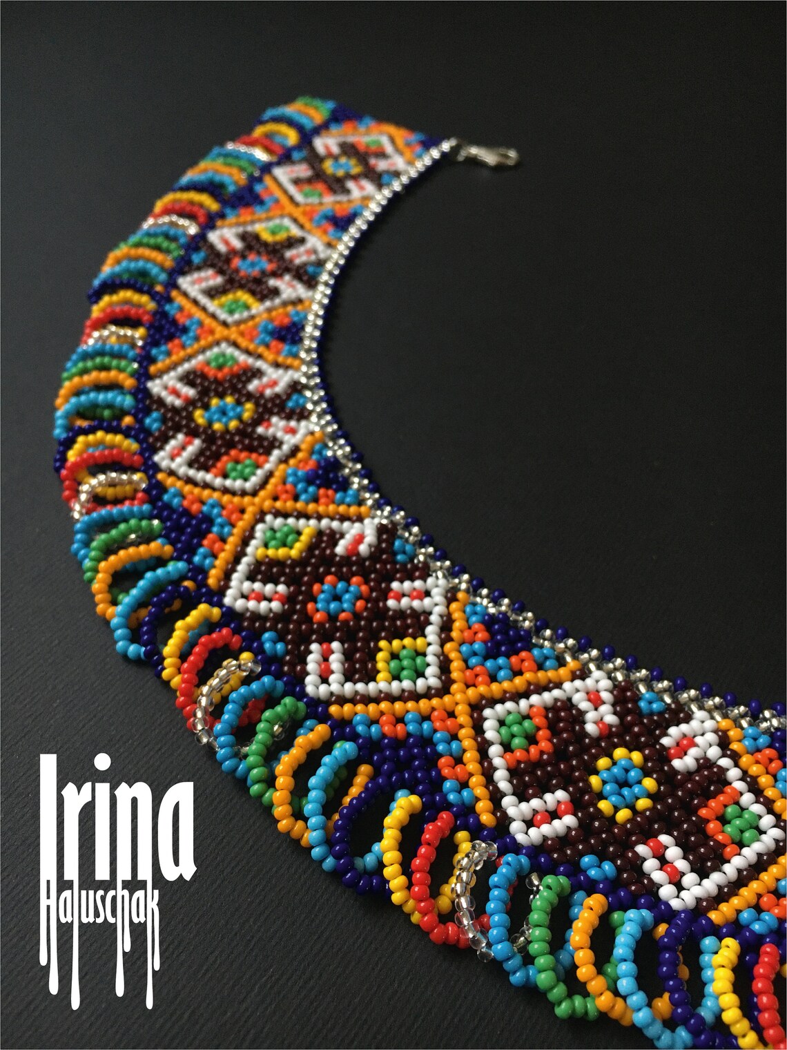 Ukrainian Traditional Necklace Beaded Gerdan Replica Seed Bead - Etsy