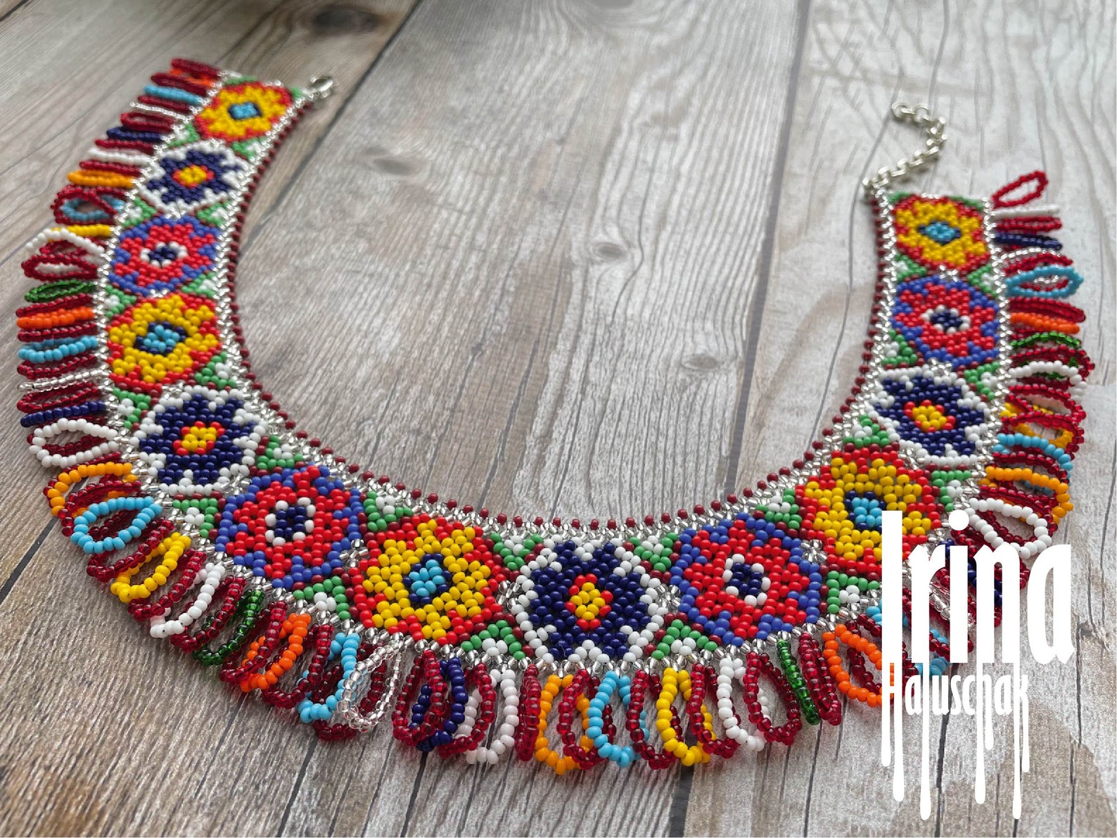 Ukraine Bead Necklace Sylyanka Necklace Beaded Folk Necklace - Etsy