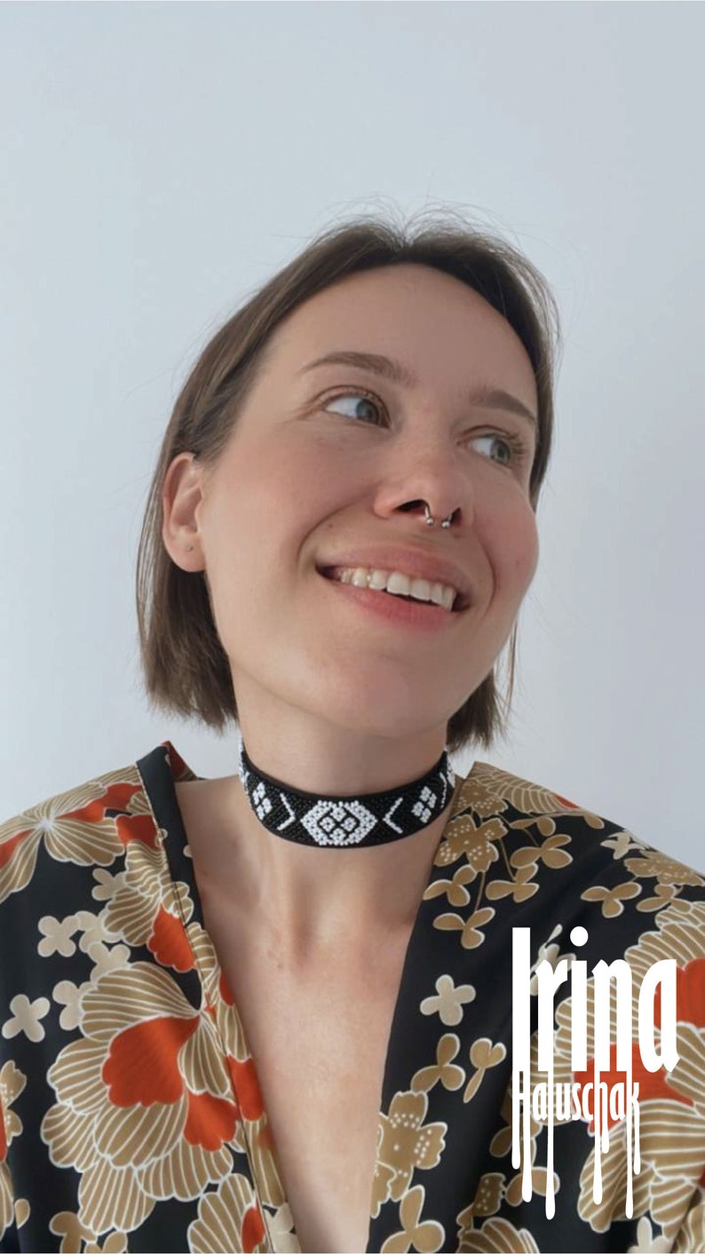 Ukrainian Traditional Jewelry Ribbon Gerdan Stripe Gerdan Lesya ...