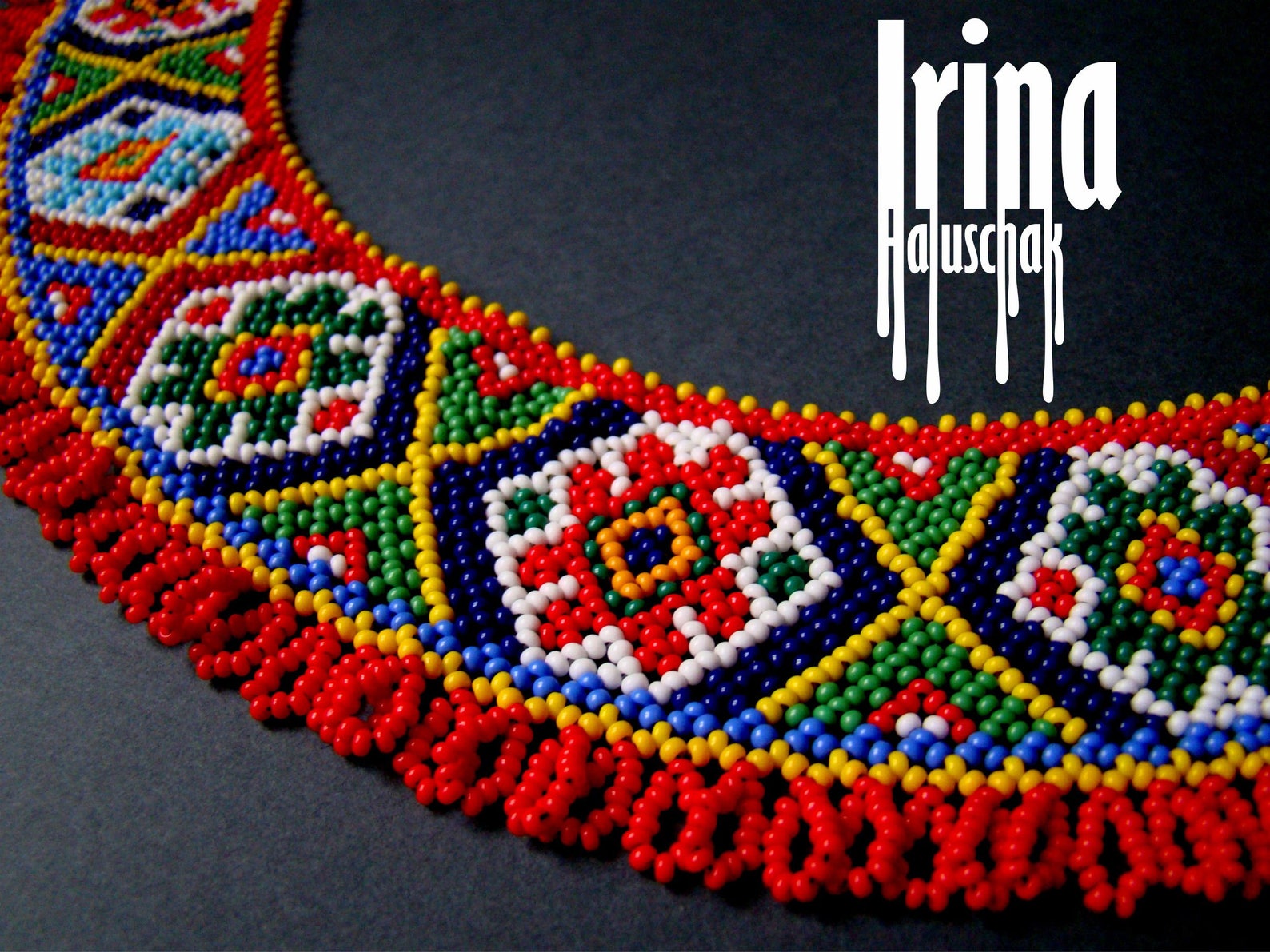 Reconstruction of ancient folk Ukrainian beaded necklace | Etsy