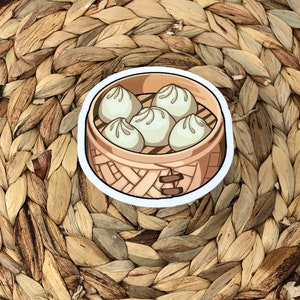 Sticker Dumpling Sticker, Dim Sum Sticker, Water Bottle Sticker, Funny ...