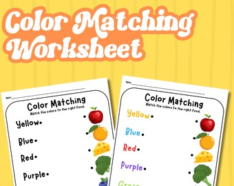 Colorful Number Matching Worksheet Number Matching Game - Etsy
