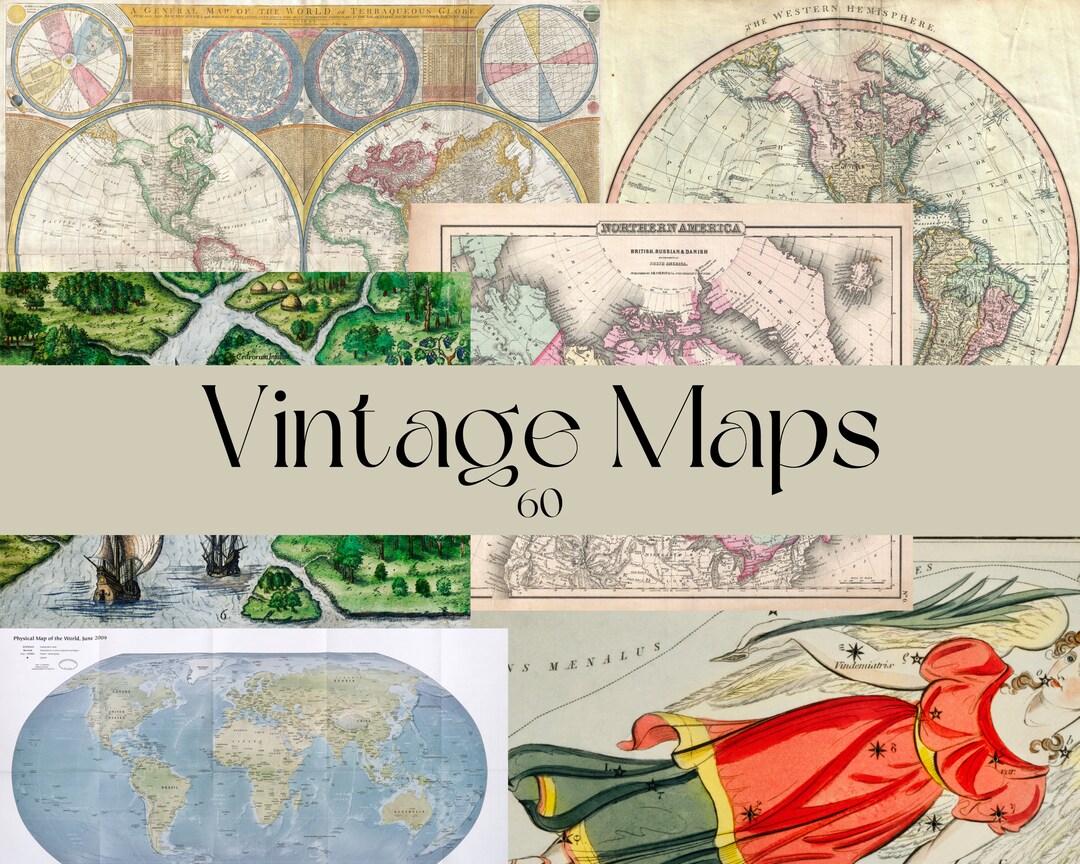 60 Vintage Maps - Etsy