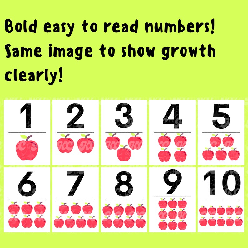 Number and Counting Flashcards bold Font 1-20 & 30-100 in Tens - Etsy ...