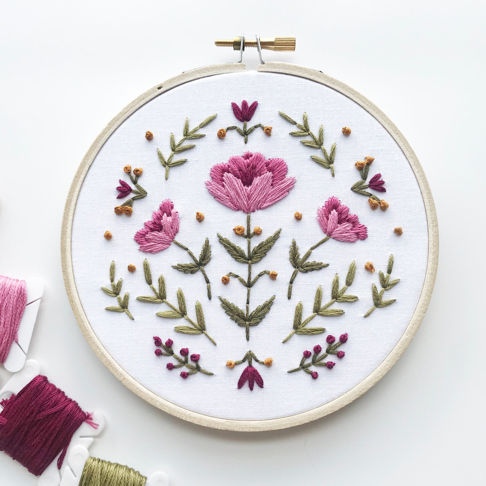 Rose Embroidery Kit June Flower Embroidery Kit DIY - Etsy