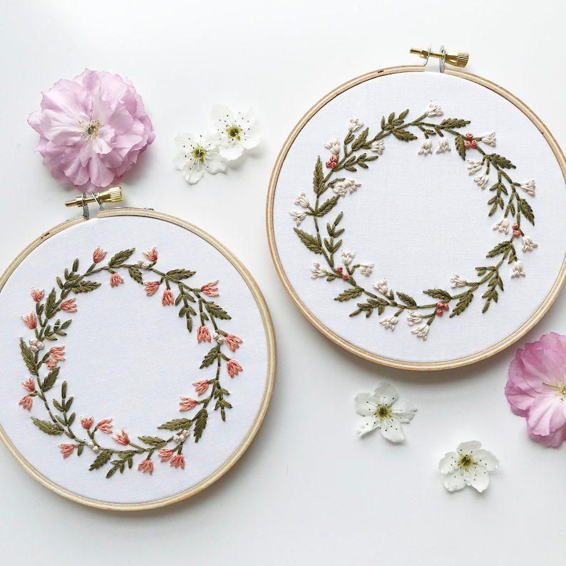 May Floral Embroidery Pattern // Lily Embroidery Pattern // | Etsy