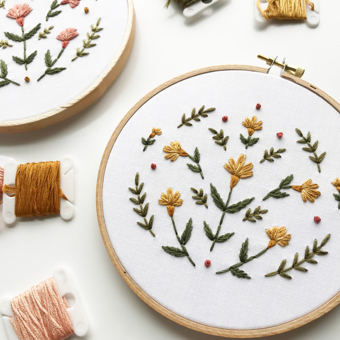 Carnation Embroidery Kit January Flower Embroidery Kit DIY | Etsy