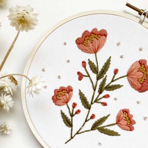 Rose Embroidery Pattern // PDF Pattern // Digital Download// DIY ...
