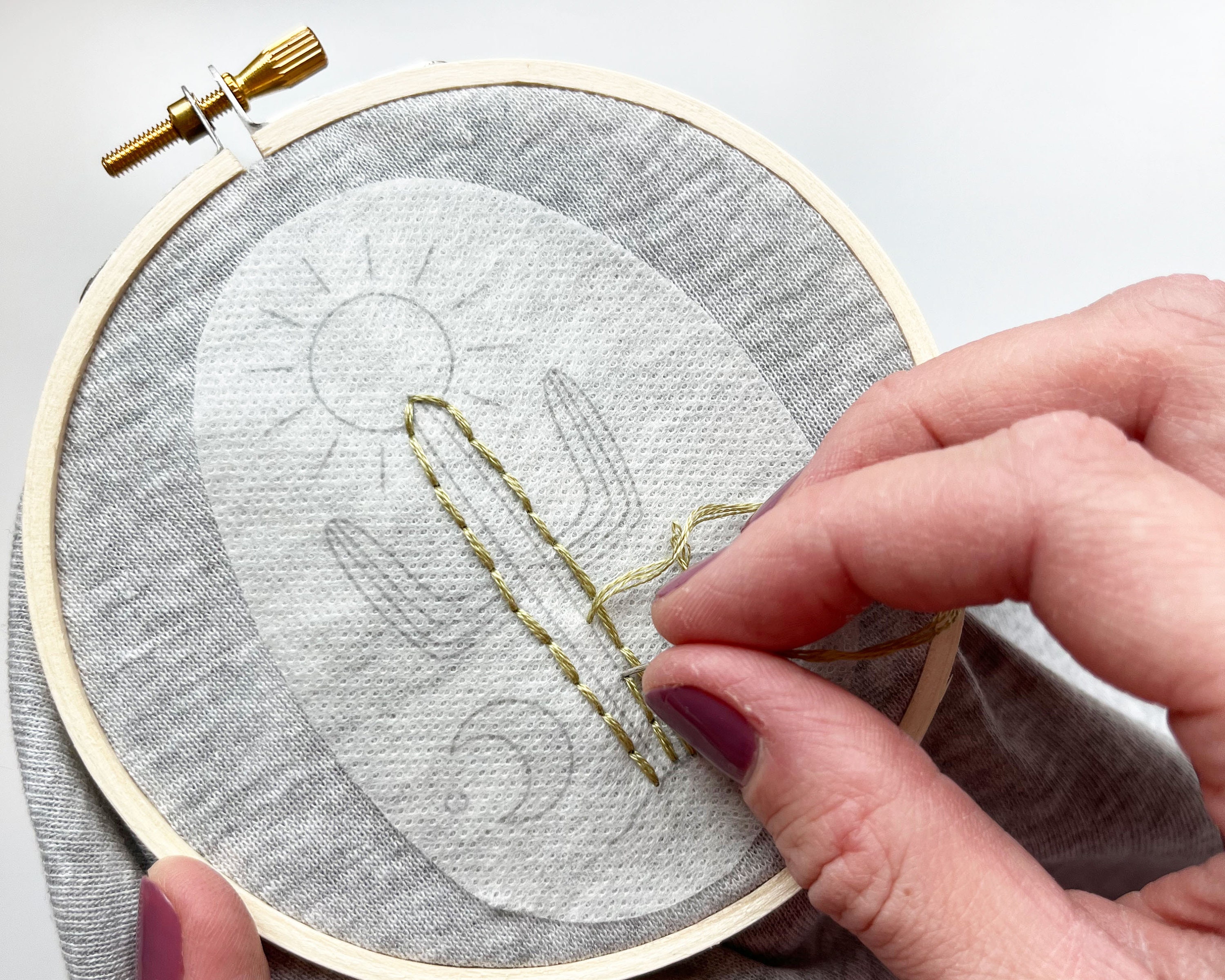 Desert Stick and Stitch Embroidery Stick-on Embroidery - Etsy