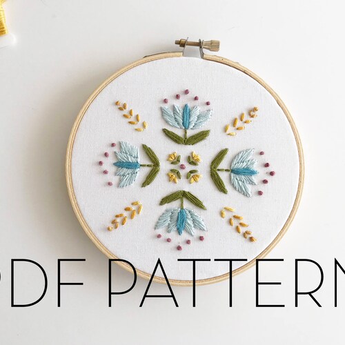 Craft Supplies And Tools Counted Cross Stitch Pattern Kit Mandala Flower