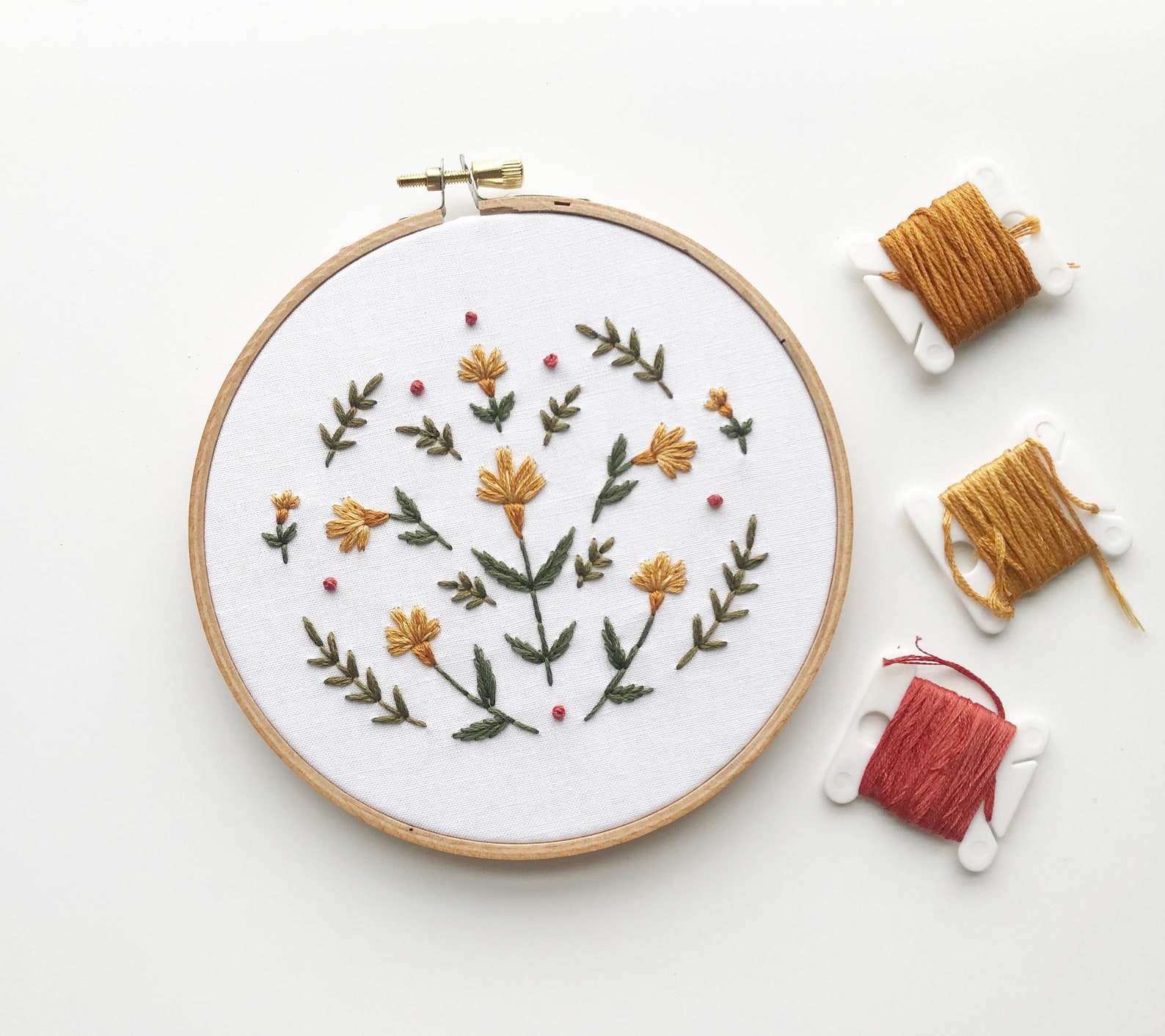 Carnation Embroidery Kit January Flower Embroidery Kit DIY - Etsy