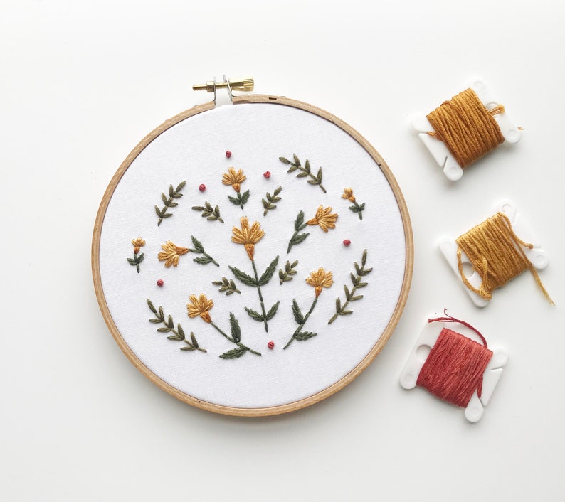 Carnation Embroidery Kit January Flower Embroidery Kit DIY | Etsy