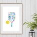 Watercolor Pickleball Paddle Art Print, Pickleball Paddle Wall Decor ...