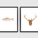 Watercolor Fishing Hunting Art Set Fishing Art Print Nursery - Etsy