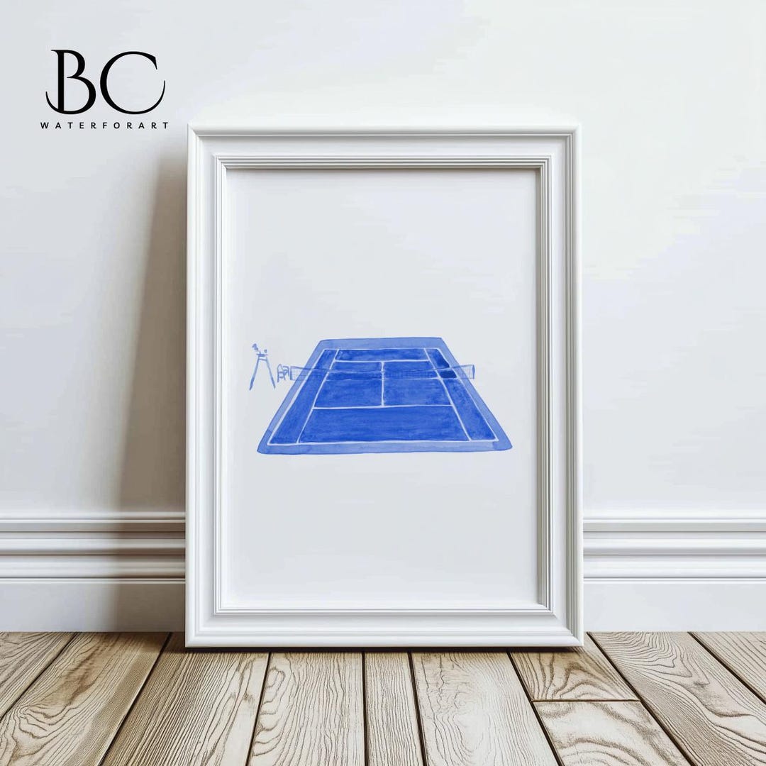 Watercolor Tennis Print, Tennis Court Art, Tennis Art, Tennis Gift ...