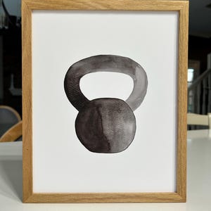 Watercolor Kettlebell Art Print, Perfect Fitness Wall Art, Gym Lover ...
