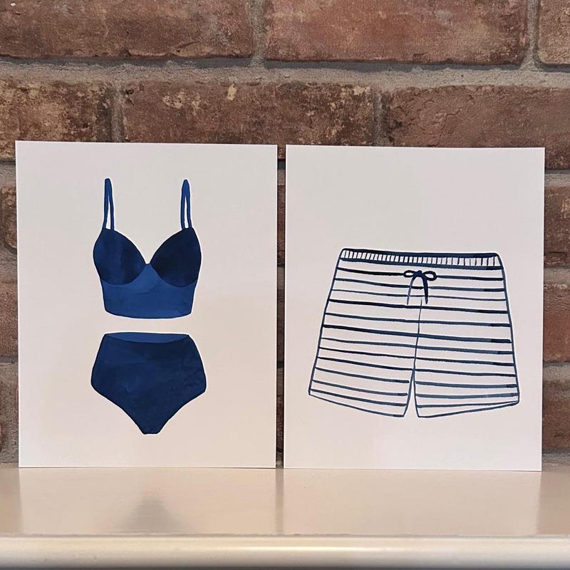Bathing Suit Art - Etsy