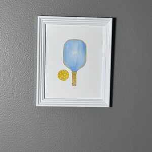 Watercolor Pickleball Paddle Art Print, Pickleball Paddle Wall Decor ...