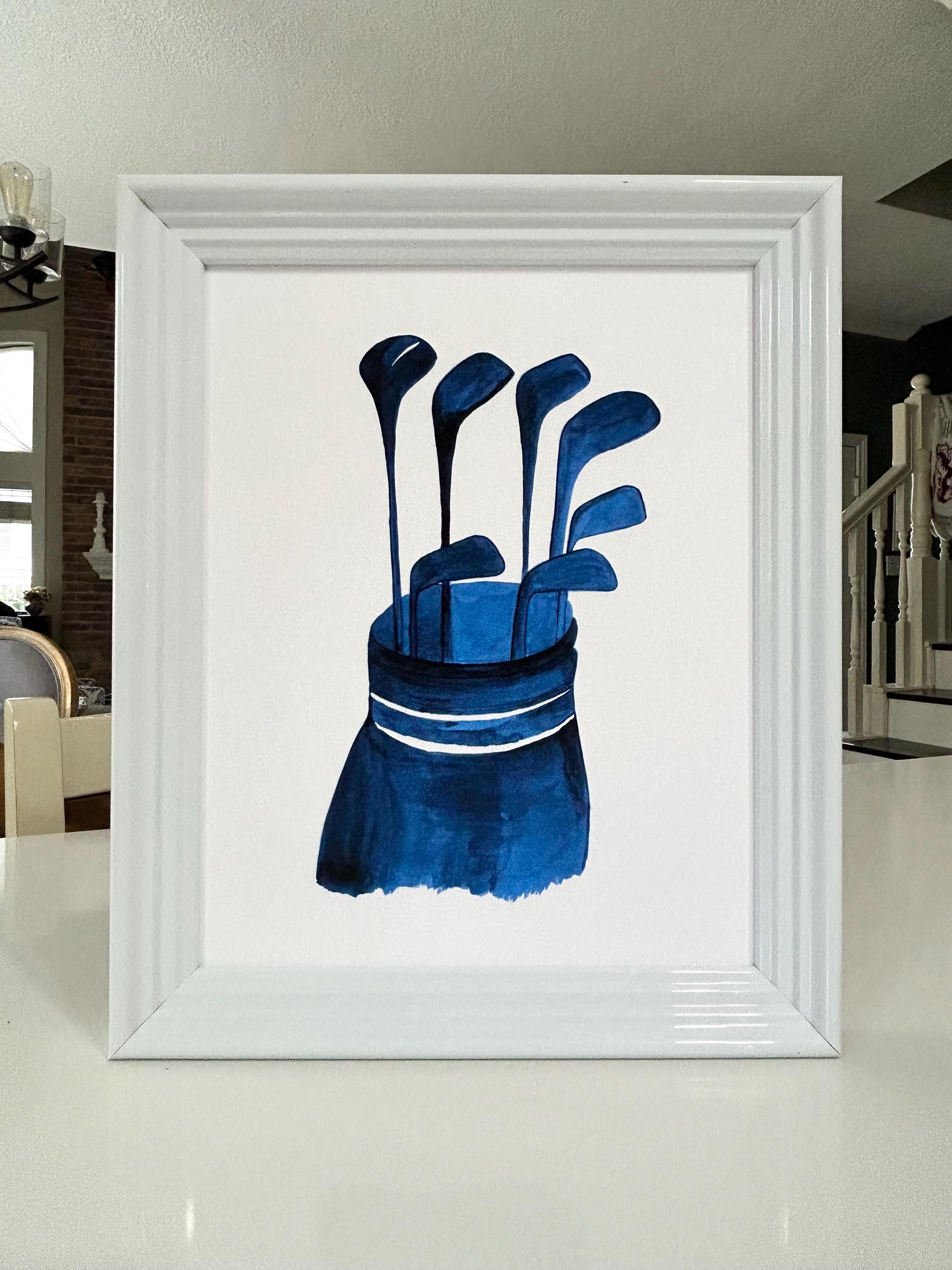 Watercolor Golf Club Wall Art Print , Fathers Day Gift, Golf Club Print ...