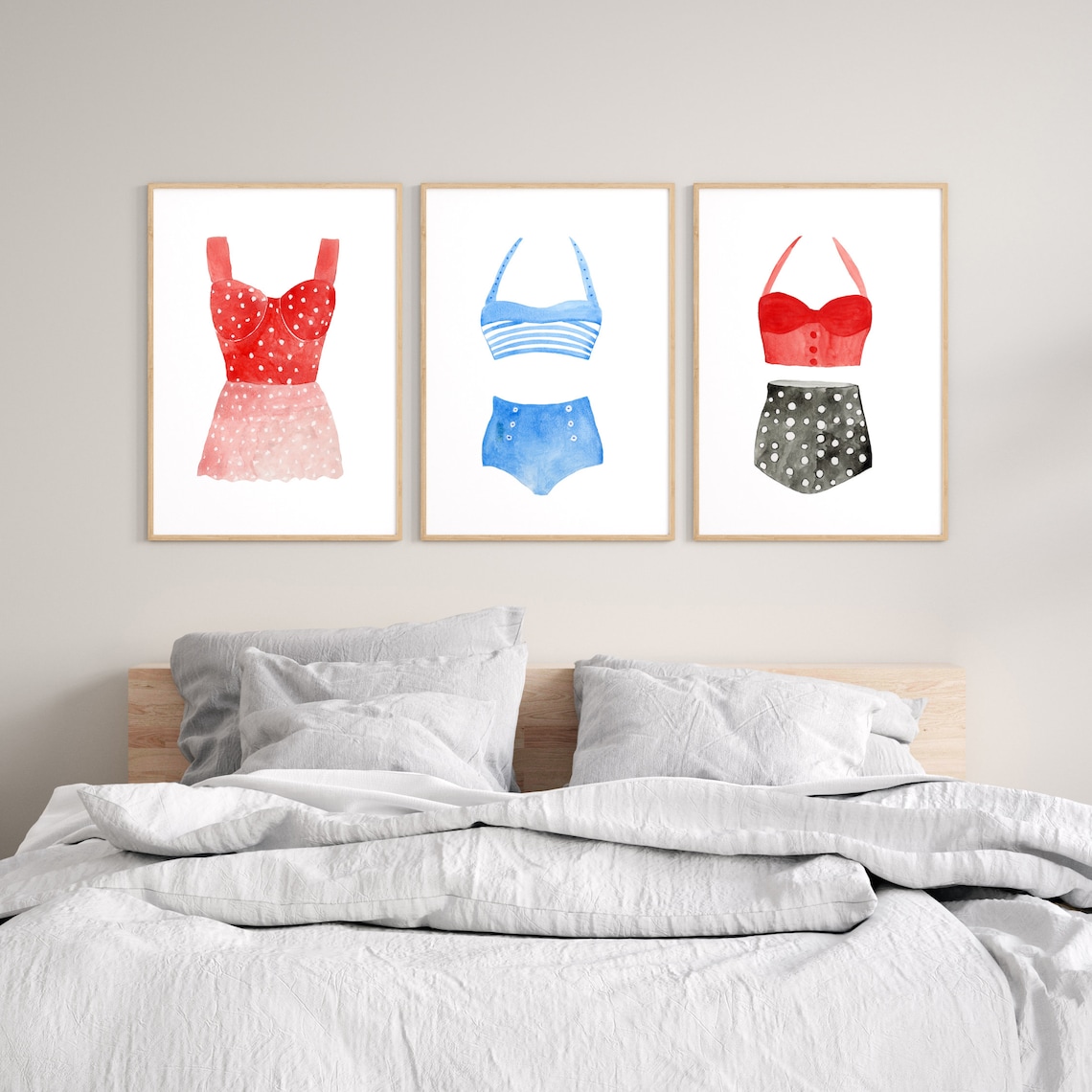 Vintage Swimsuit Watercolor Set Swimsuit Art Bathing Suit | Etsy