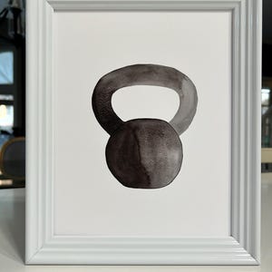 Watercolor Kettlebell Art Print, Perfect Fitness Wall Art, Gym Lover ...