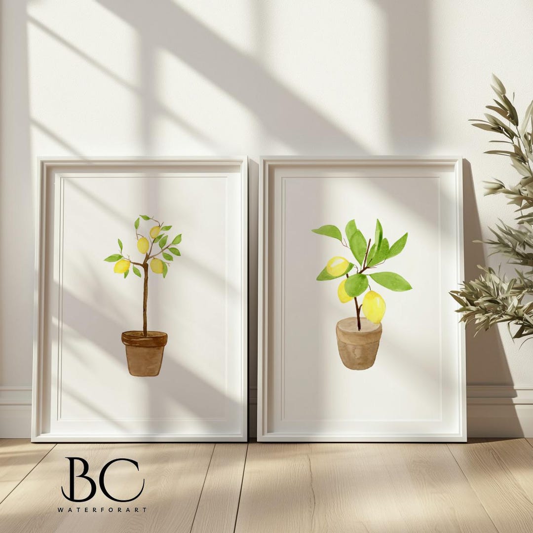 Watercolor Lemon Tree Print, Citrus Tree Art, Lemon Tree Print, Citrus ...