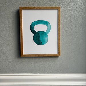 Watercolor Kettlebell Art Print, Perfect Fitness Wall Art, Gym Lover ...