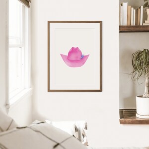 Watercolor Blue Cowboy Hat Art Print, Blue Western Print, Blue Cowgirl ...