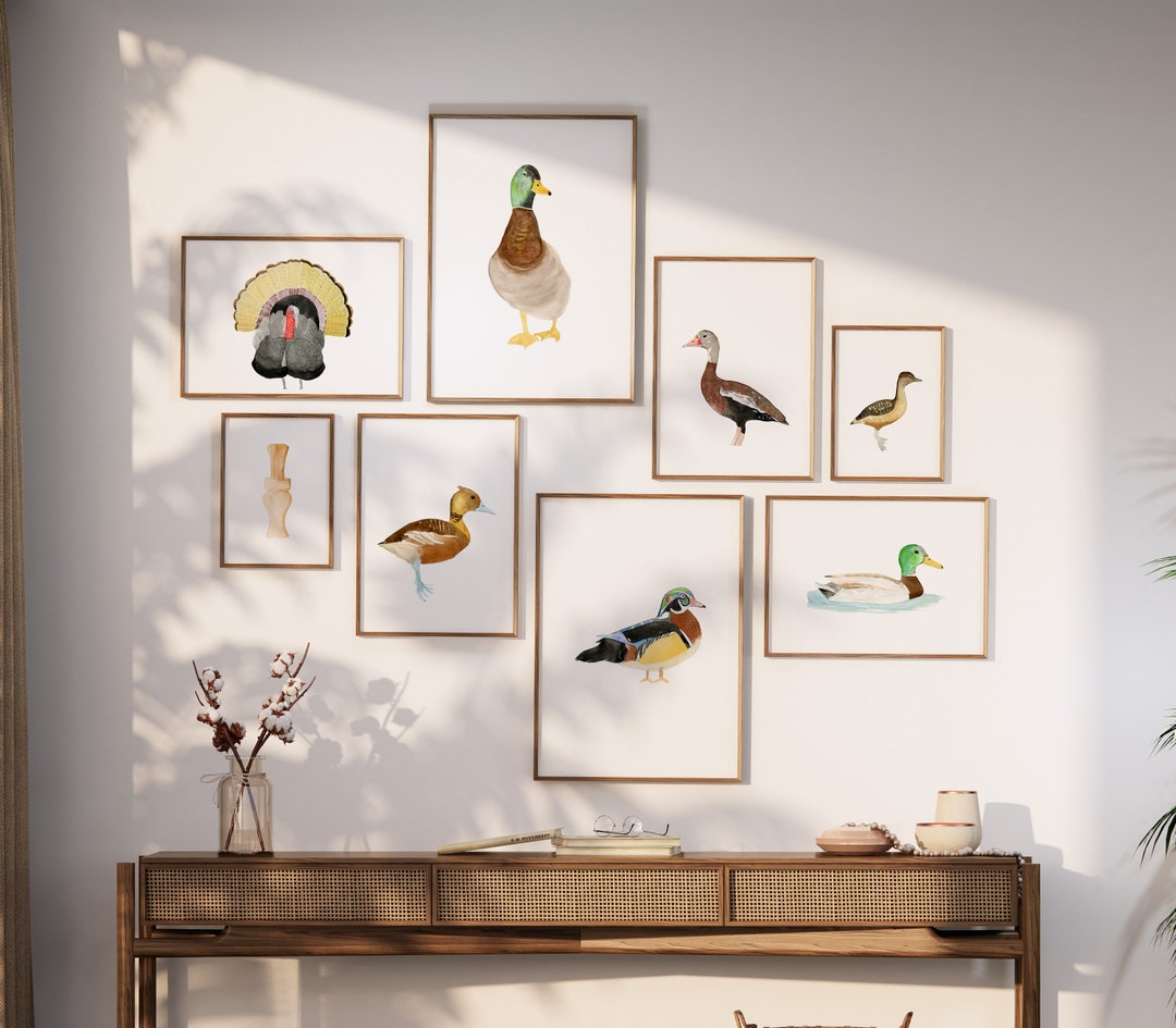 Watercolor Duck Art Prints, Mallard Duck, Whistling Duck, Duck Hunting ...