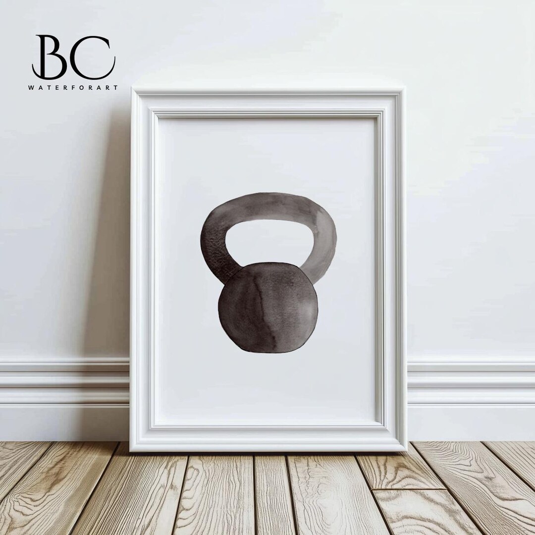 Watercolor Kettlebell Art Print, Perfect Fitness Wall Art, Gym Lover ...