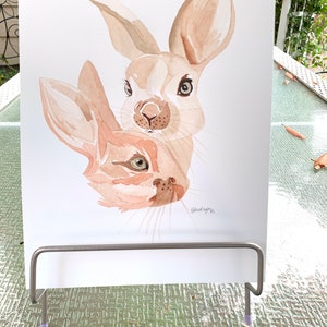 Rabbit Nursery Decor, Nursery Wall Art Decor, Rabbit Print, Watercolor ...