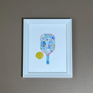 Watercolor Pickleball Paddle Art Print, Pickleball Paddle Wall Decor ...
