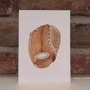 Watercolor Baseball Print Set, Sport Art Prints, Baseball Bat, Ball and ...