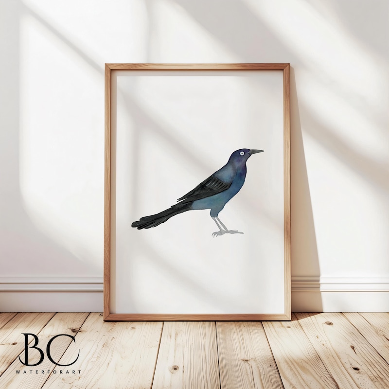 Grackle Painting - Etsy