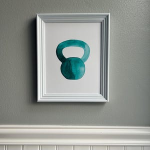 Watercolor Kettlebell Art Print, Perfect Fitness Wall Art, Gym Lover ...