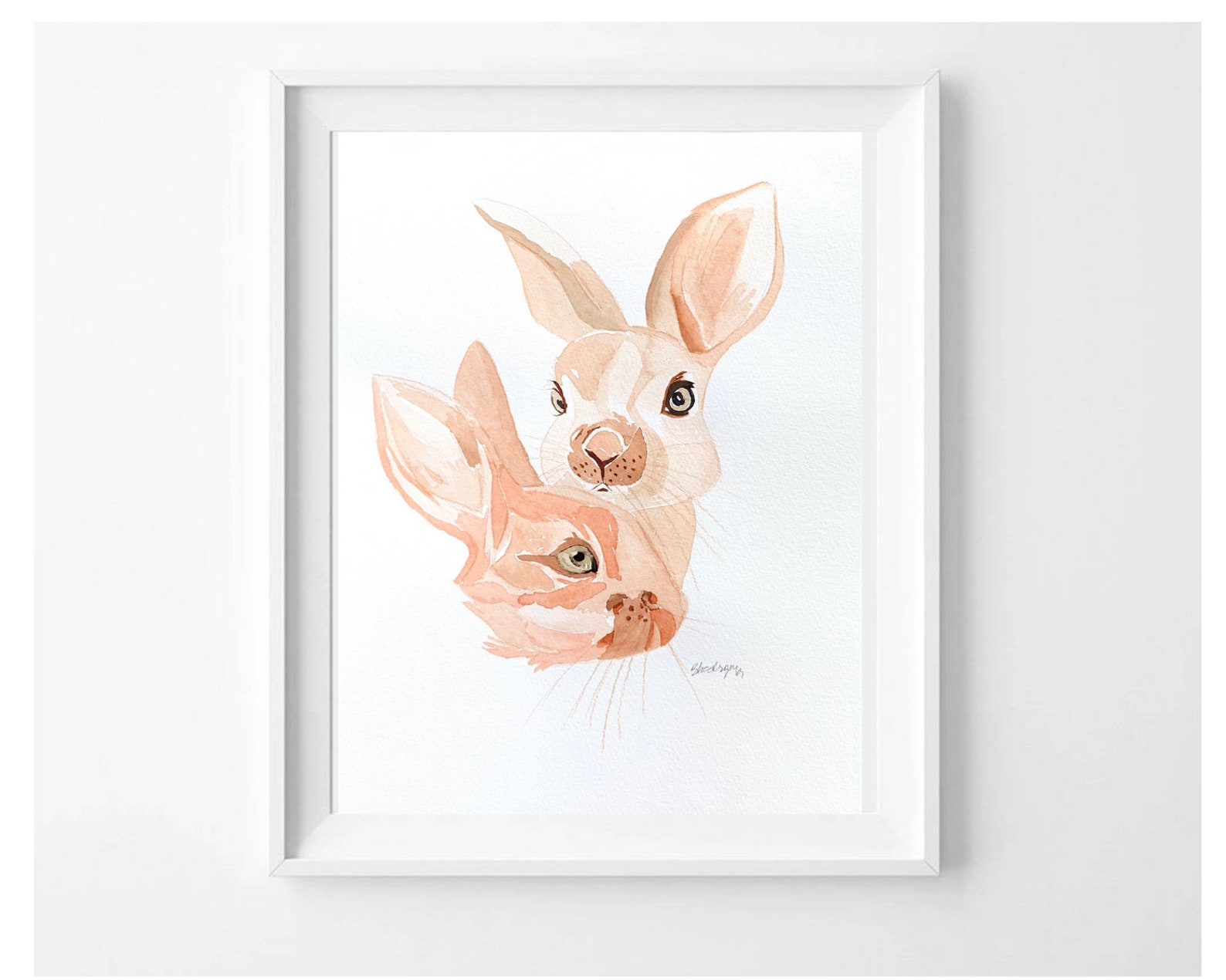 Rabbit Nursery Decor Nursery Wall Art Decor rabbit print | Etsy