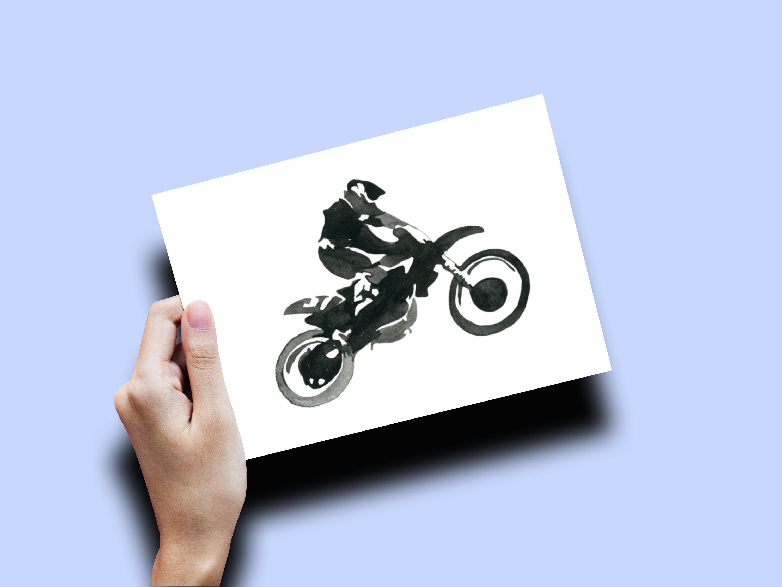Birthday Dirt Bike Motocross Card dirt Bike Print Dirt Bike - Etsy