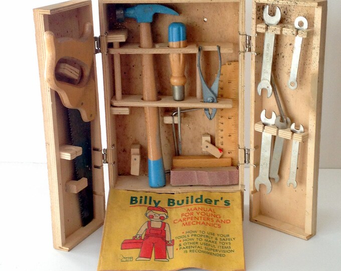 Vintage Billy Builder's Tool Box Set for Young Carpenters and Mechanics ...