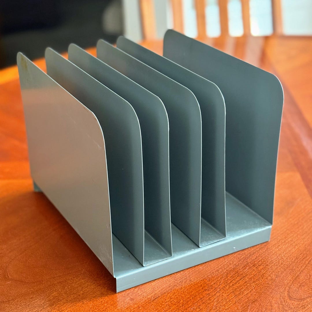 Vintage F.H. Lawson Co. Steel Desk Organizer – Industrial Letter Sorter ...