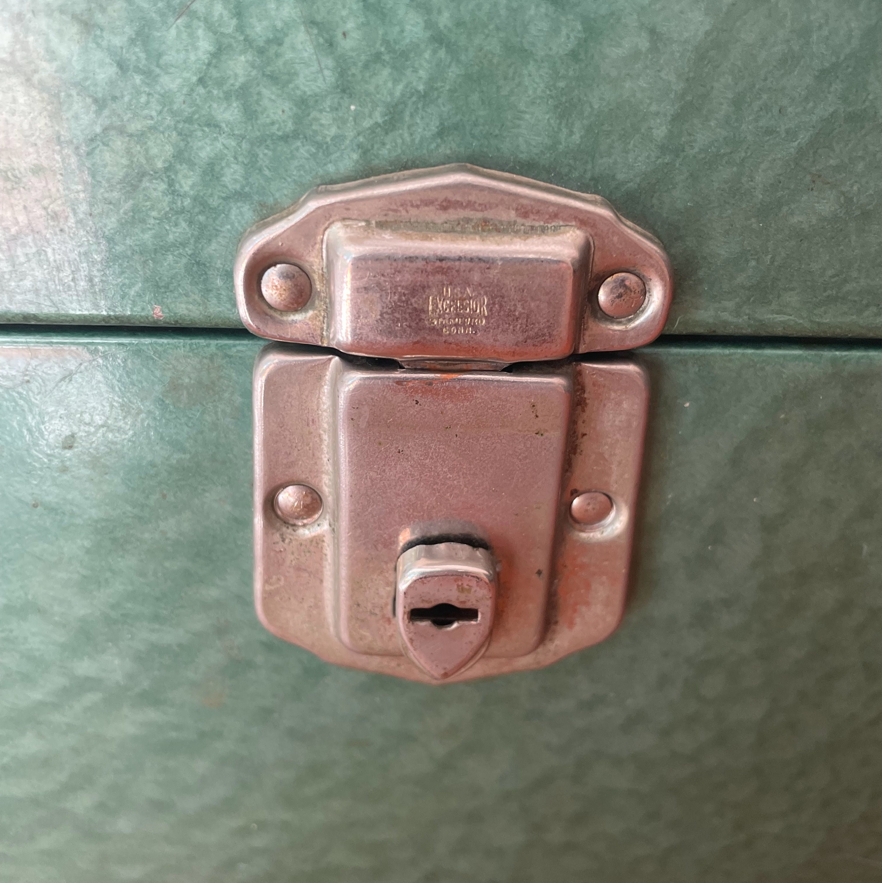 Vintage Metal File Box Hamilton Porta-file Green Lock Box Key Missing ...